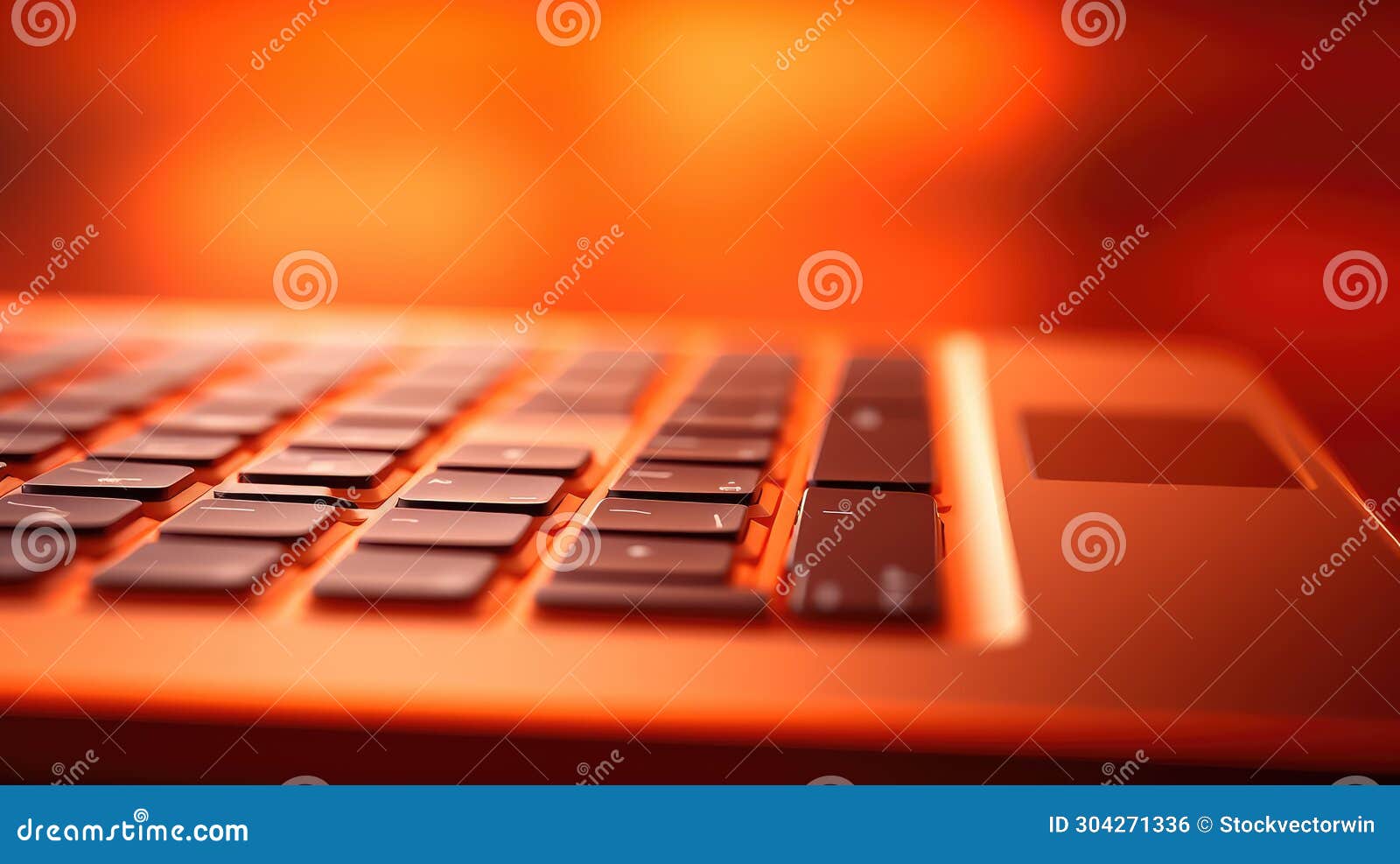 Digital Technology Orange Background Stock Illustration - Illustration ...