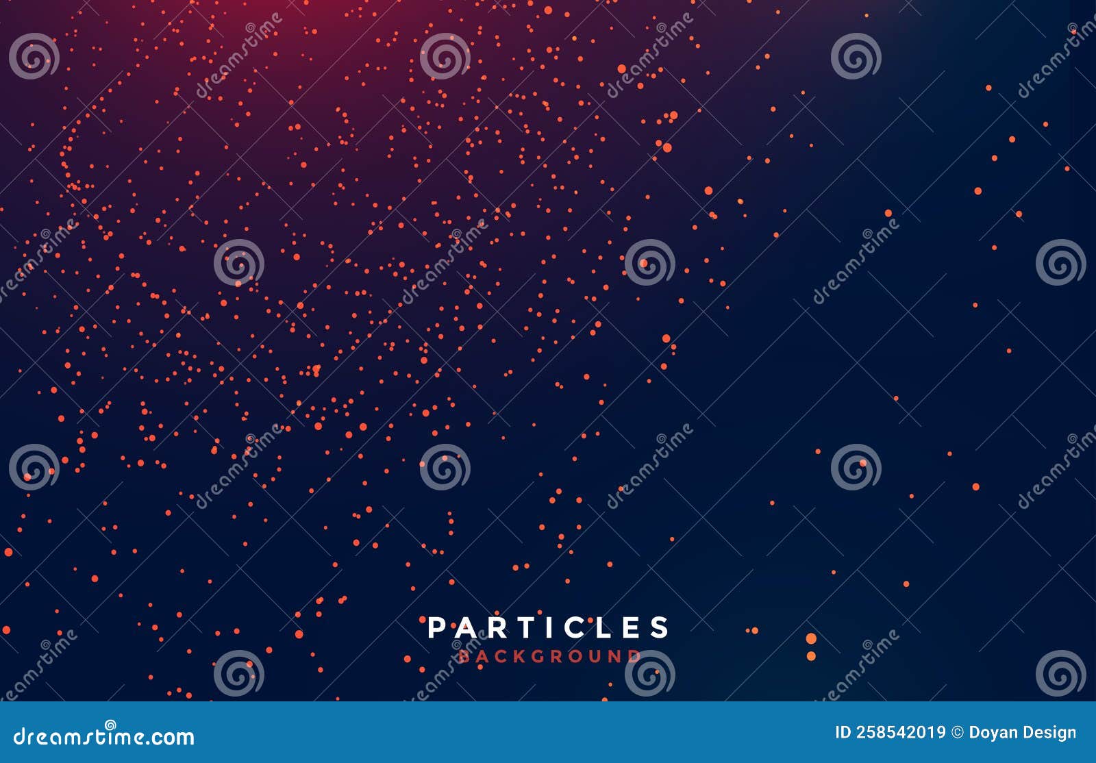 Digital Technology Red Particle Background with Light Effect Stock ...