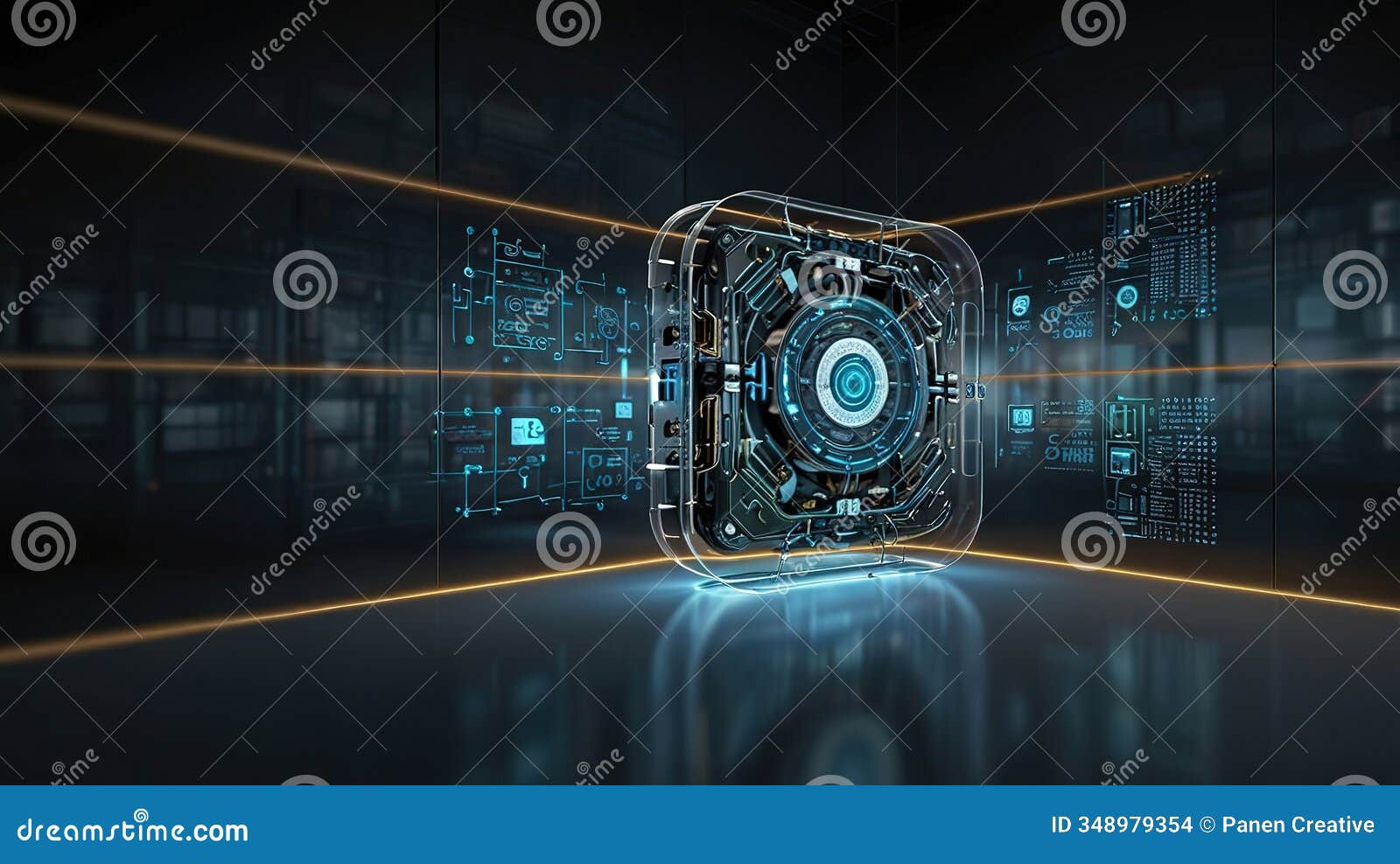 Digital Technology and Science Background Stock Illustration ...