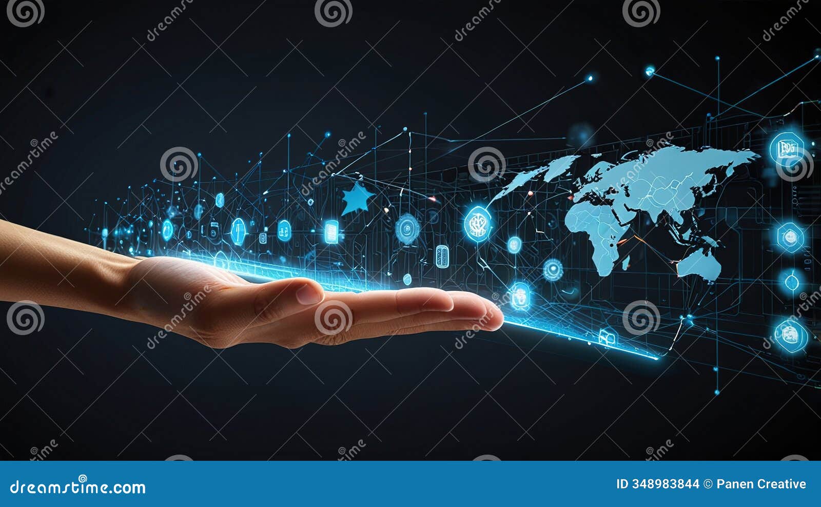 Digital Technology and Science Background Stock Illustration ...