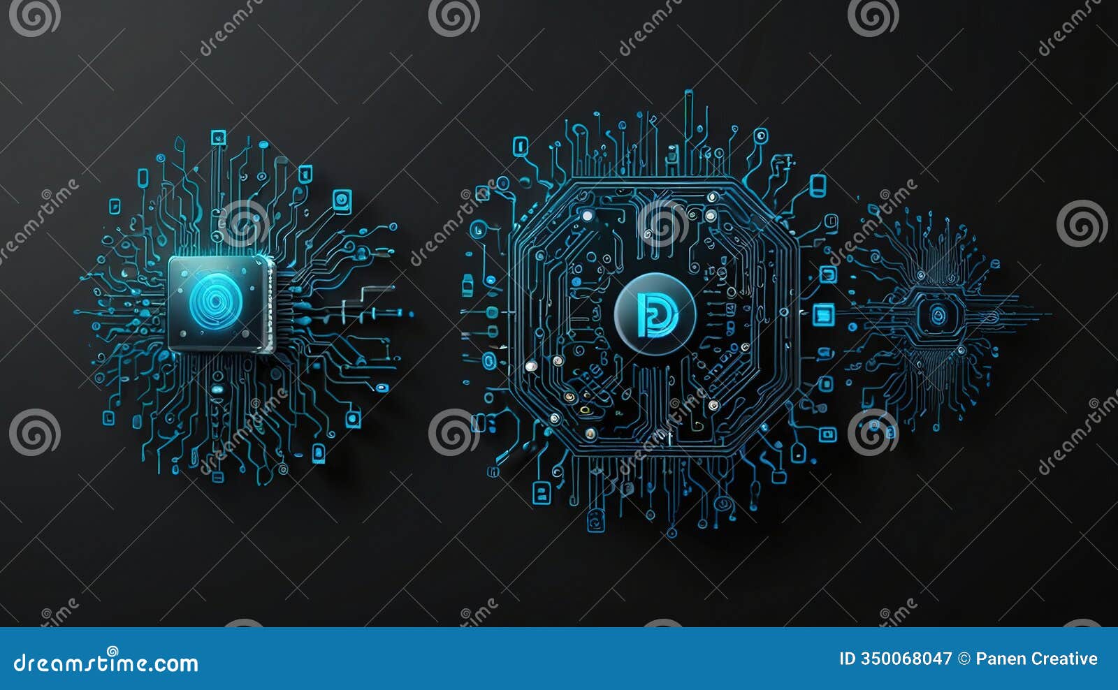 Digital Technology and Science Background Stock Illustration ...