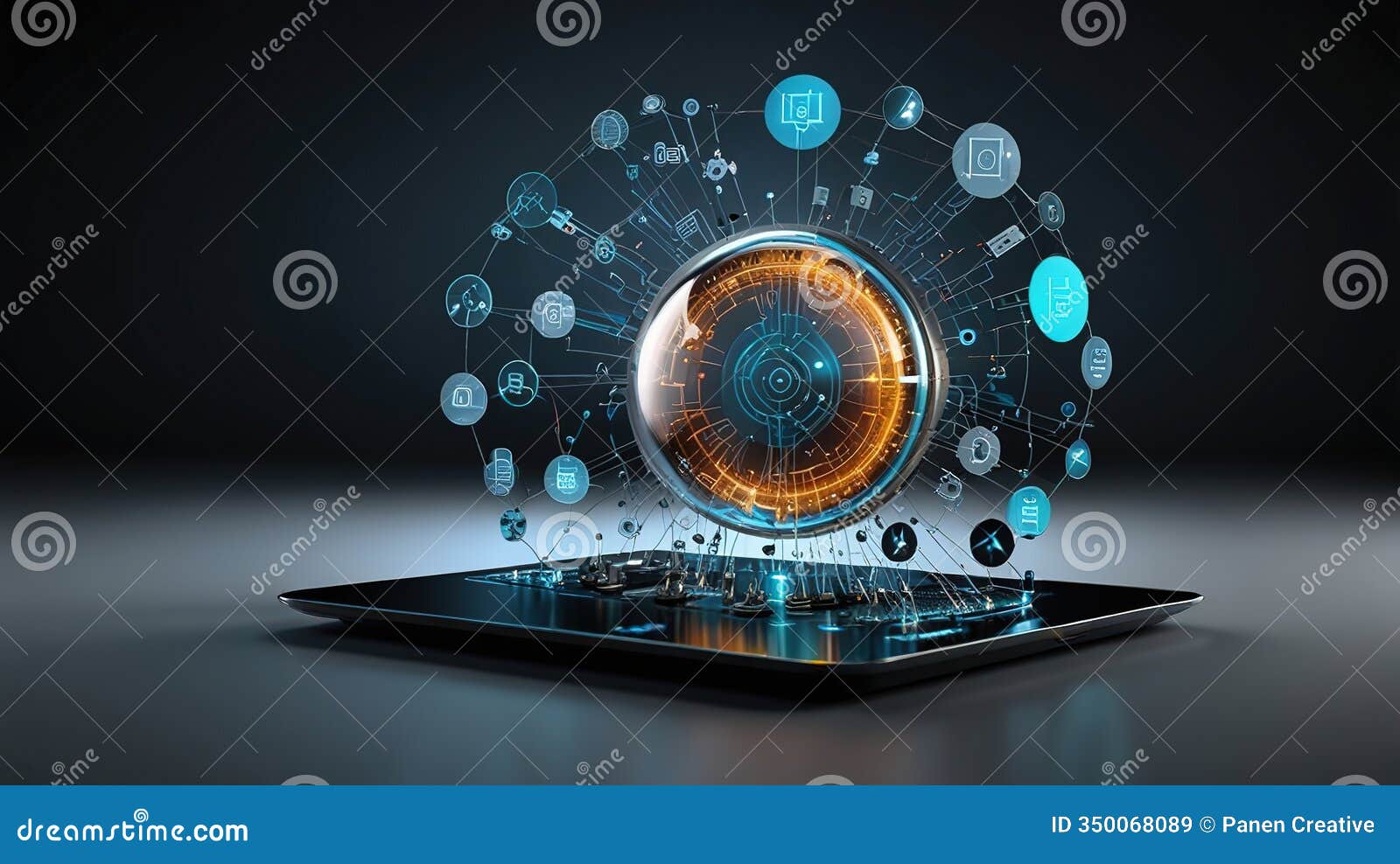Digital Technology and Science Background Stock Illustration ...