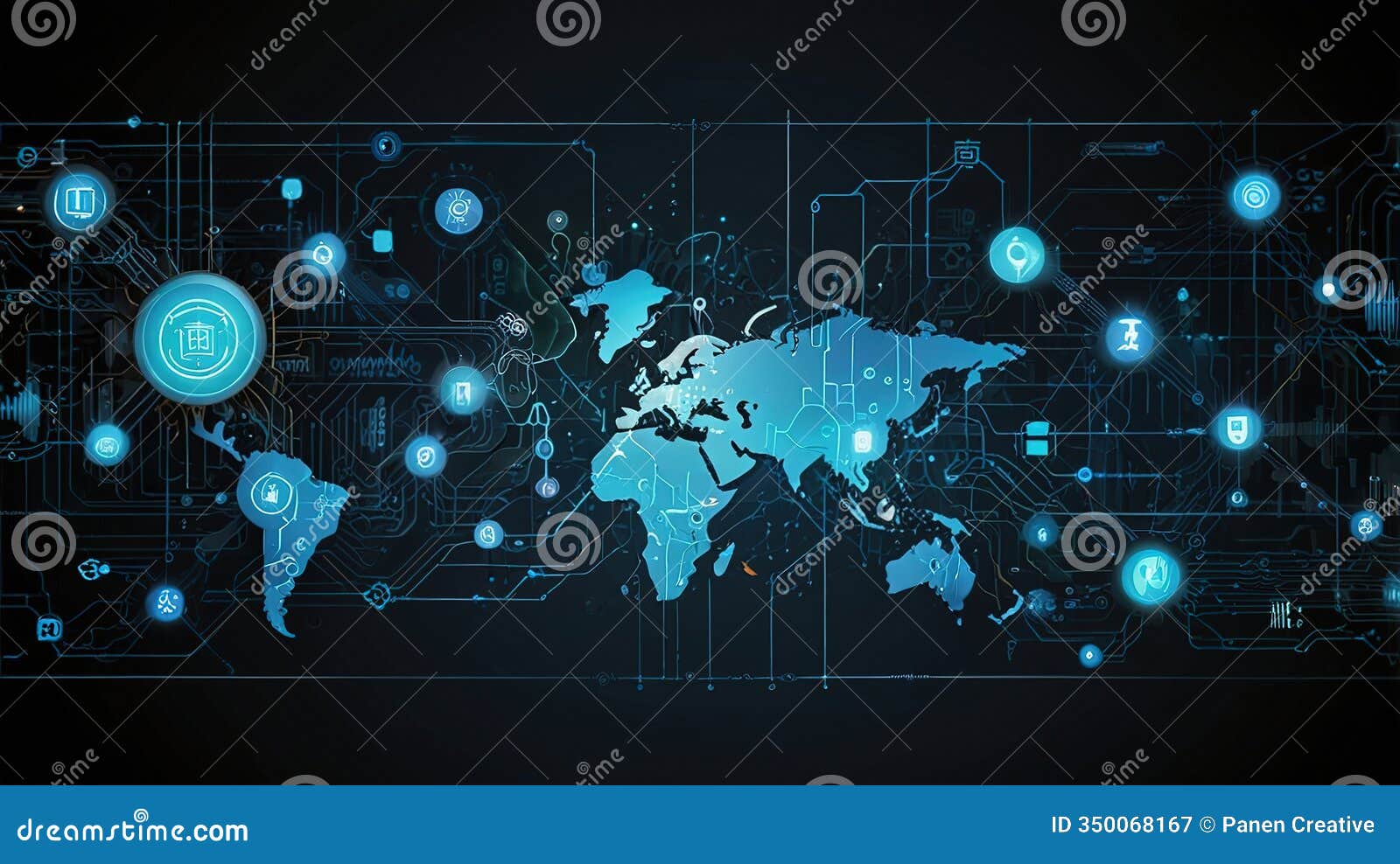 Digital Technology and Science Background Stock Illustration ...