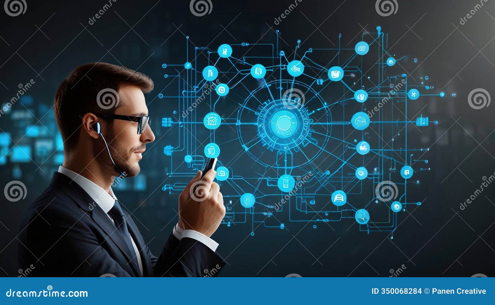 Digital Technology and Science Background Stock Illustration ...