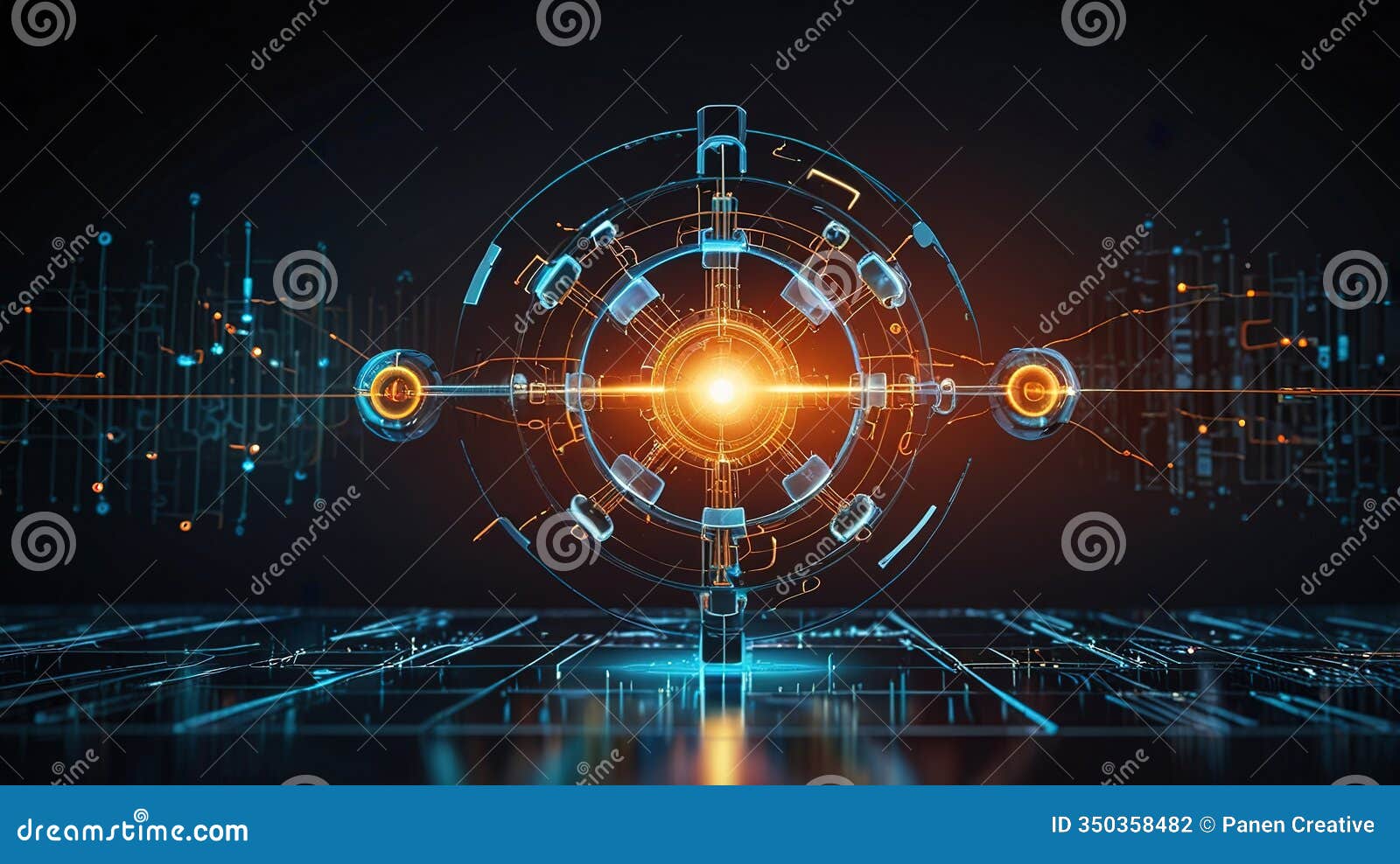 Digital Technology and Science Background Stock Illustration ...
