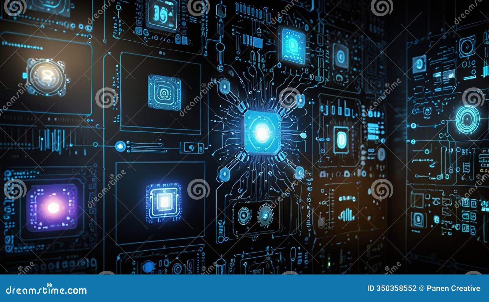 Digital Technology and Science Background Stock Illustration ...