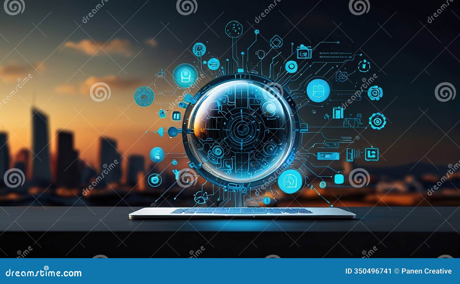 Digital Technology and Science Background Stock Illustration ...