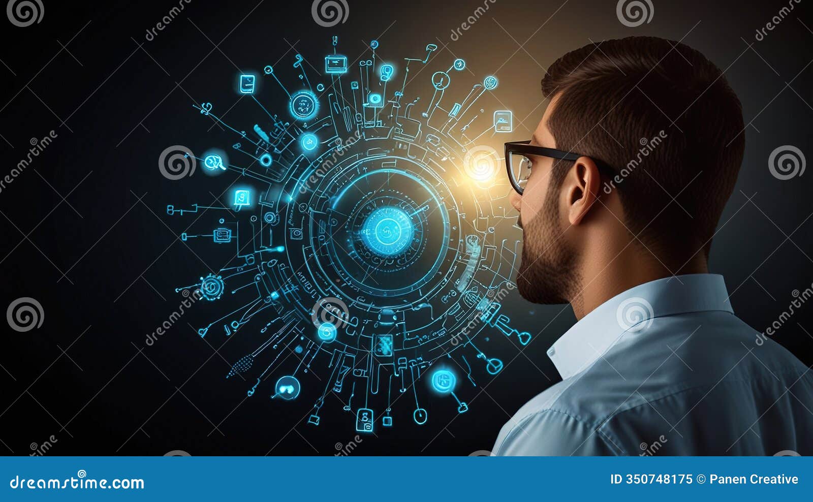 Digital Technology and Science Background Stock Illustration ...