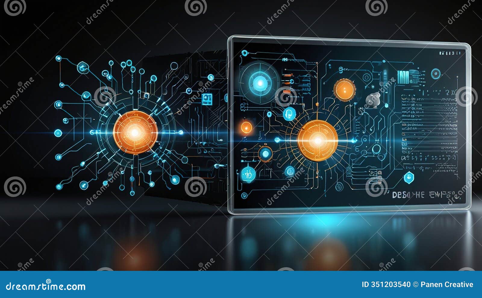 Digital Technology and Science Background Stock Illustration ...