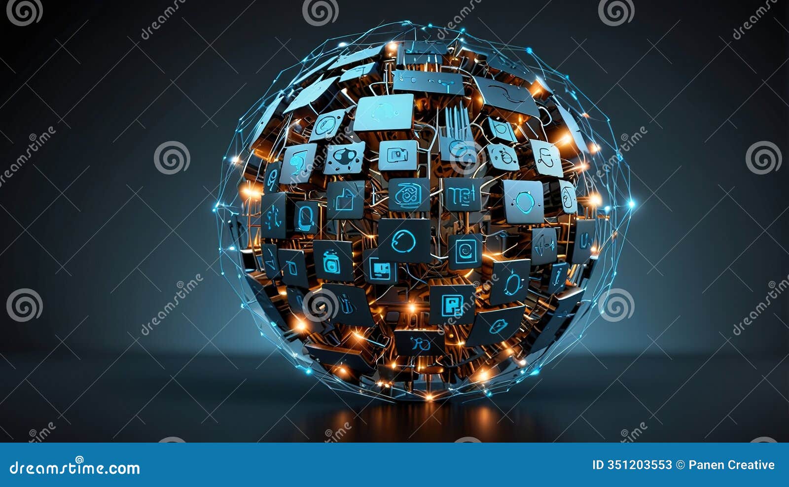 Digital Technology and Science Background Stock Illustration ...