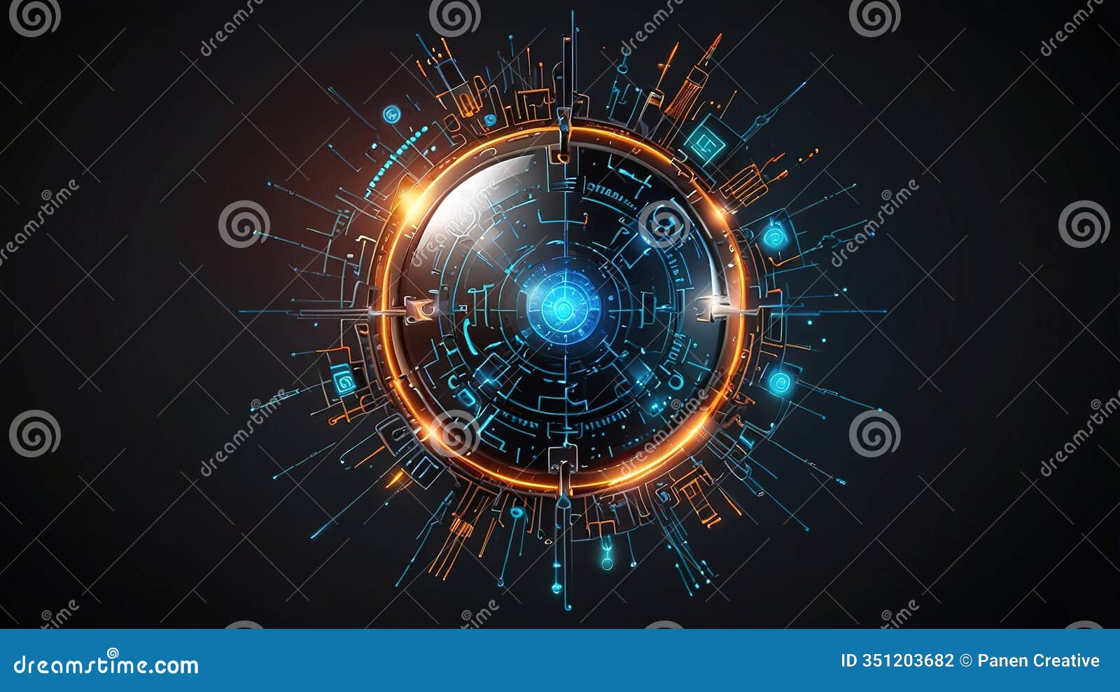 Digital Technology and Science Background Stock Illustration ...
