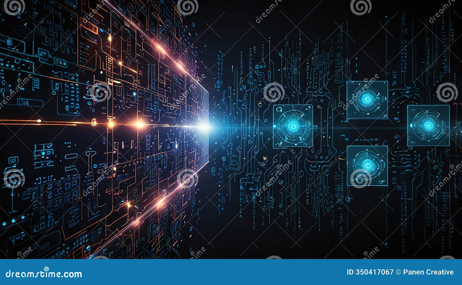 Digital Technology and Science Background Stock Illustration ...