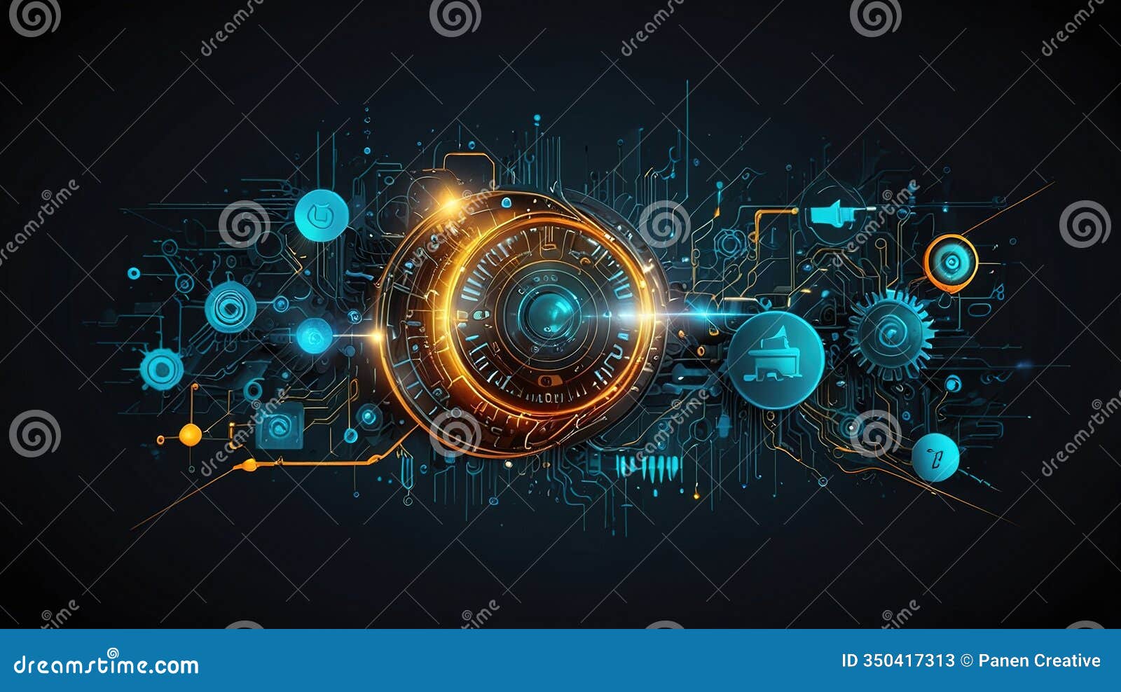 Digital Technology and Science Background Stock Illustration ...