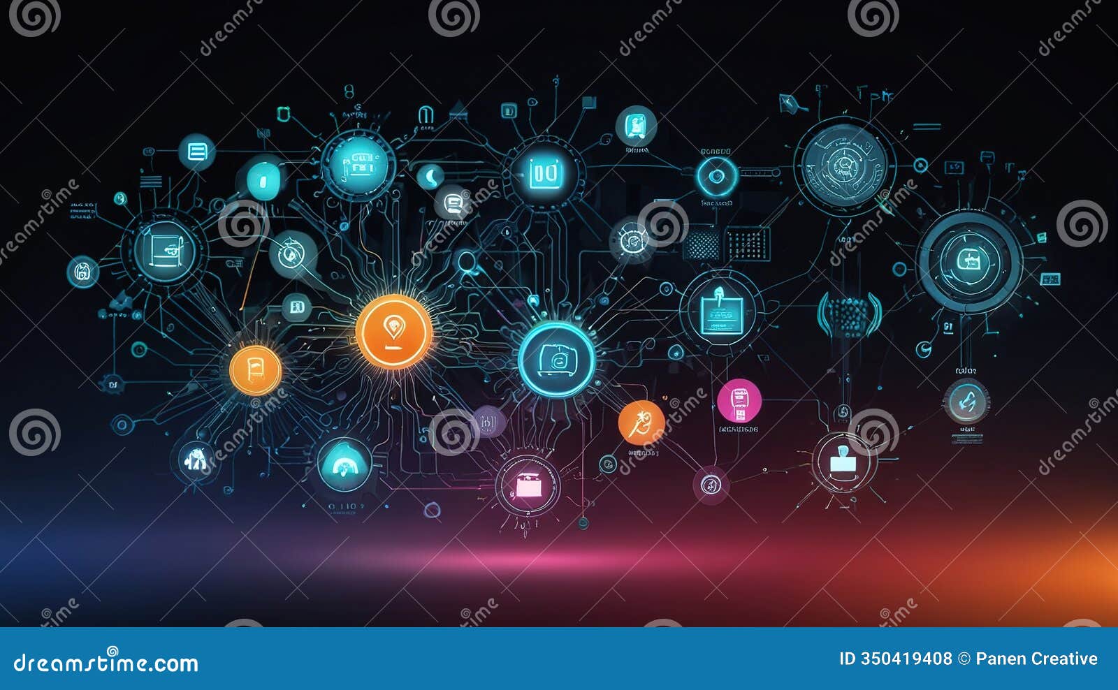 Digital Technology and Science Background Stock Illustration ...