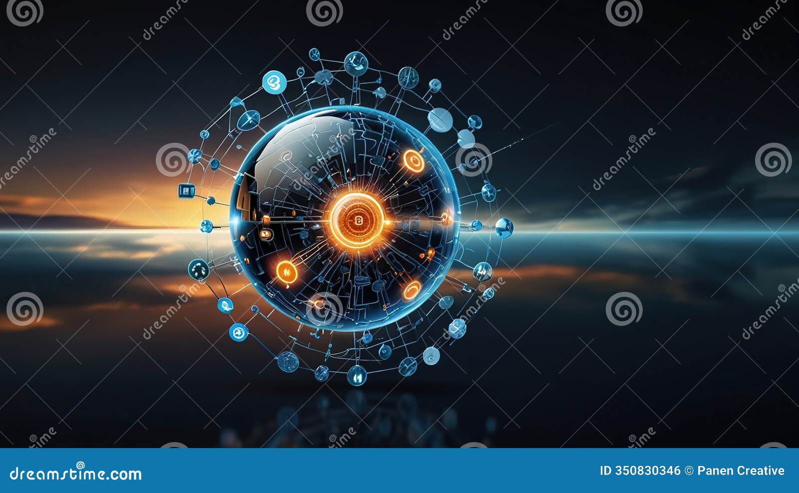 Digital Technology and Science Background Stock Illustration ...