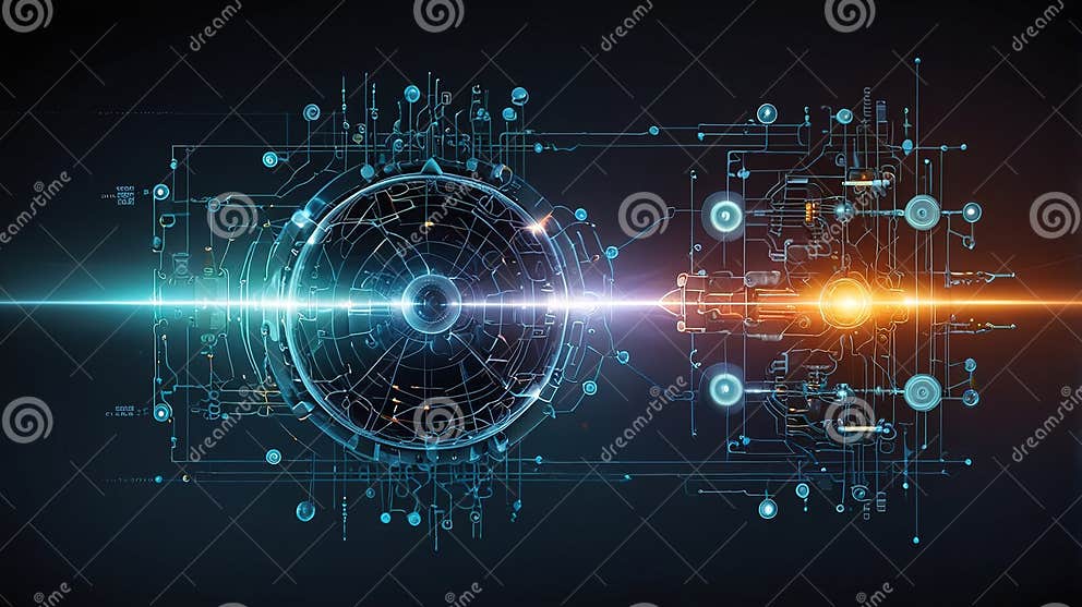 Digital Technology and Science Background Stock Illustration ...