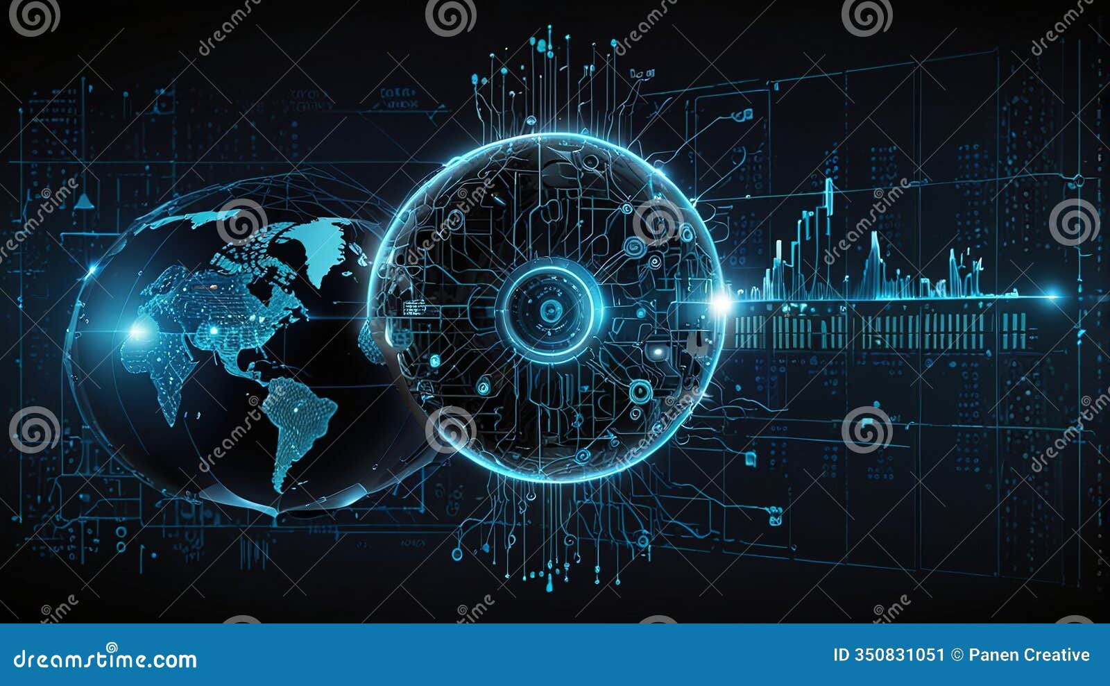 Digital Technology and Science Background Stock Illustration ...