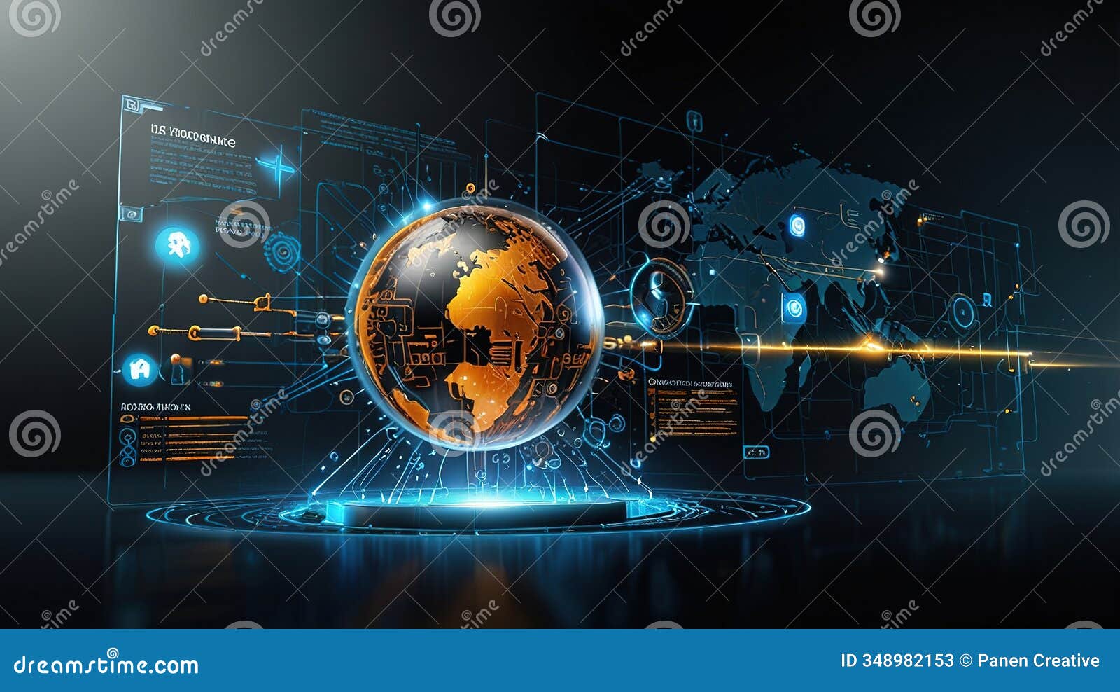 Digital Technology and Science Background Stock Illustration ...