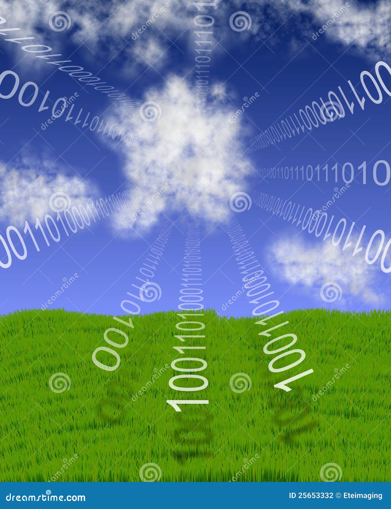 Digital Technology from Sky Stock Illustration - Illustration of modern ...