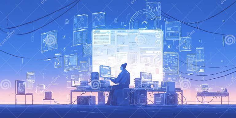 Digital Technology Software Development Concept Coding Programmer Software Engineer Working