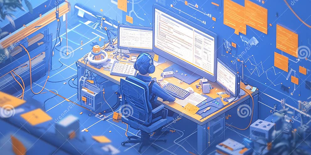 Digital Technology Software Development Concept Coding Programmer Software Engineer Working