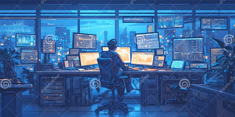 Digital Technology Software Development Concept Coding Programmer Software Engineer Working