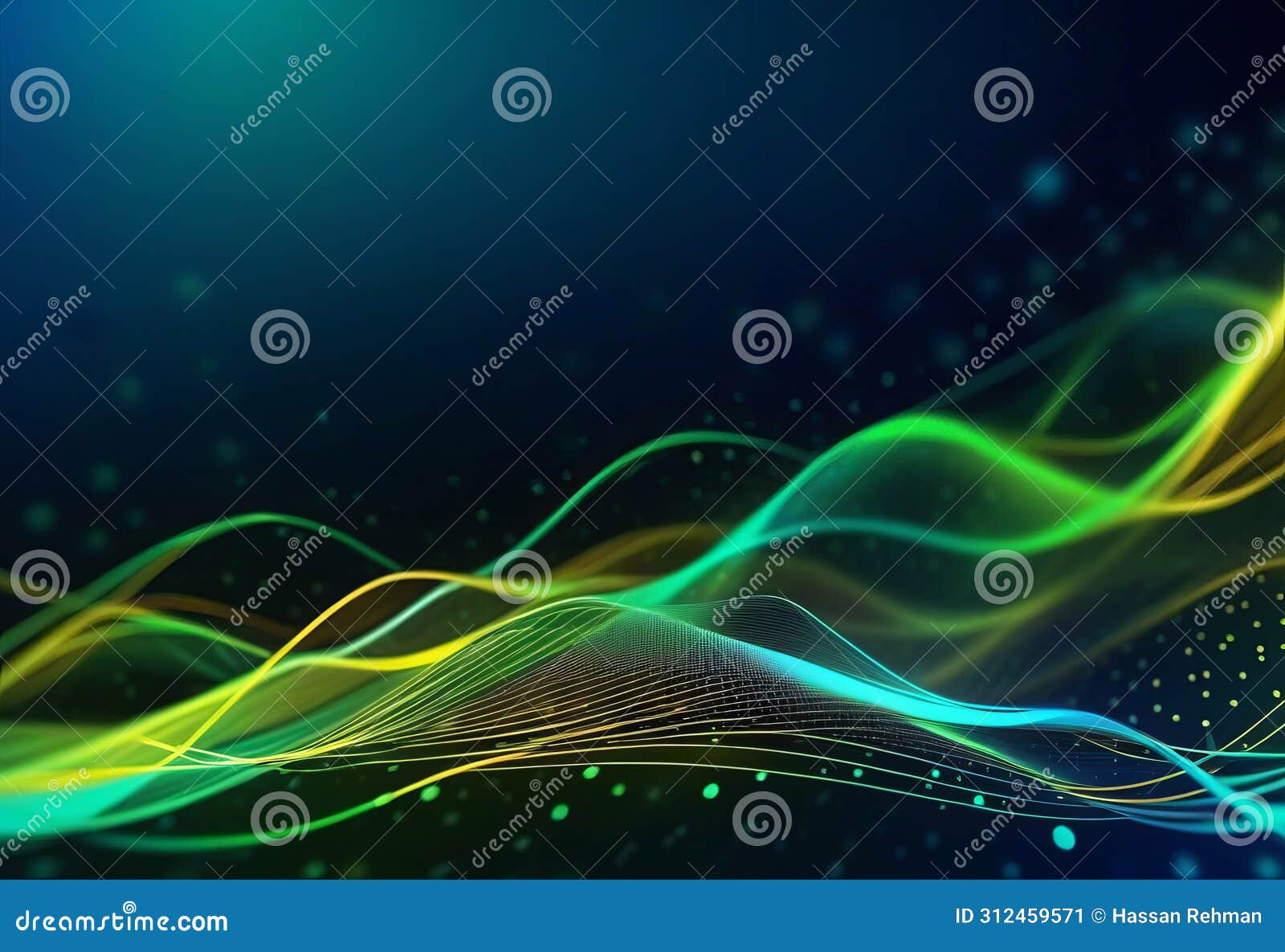Digital Technology Speed Connect Blue Green Background Stock ...