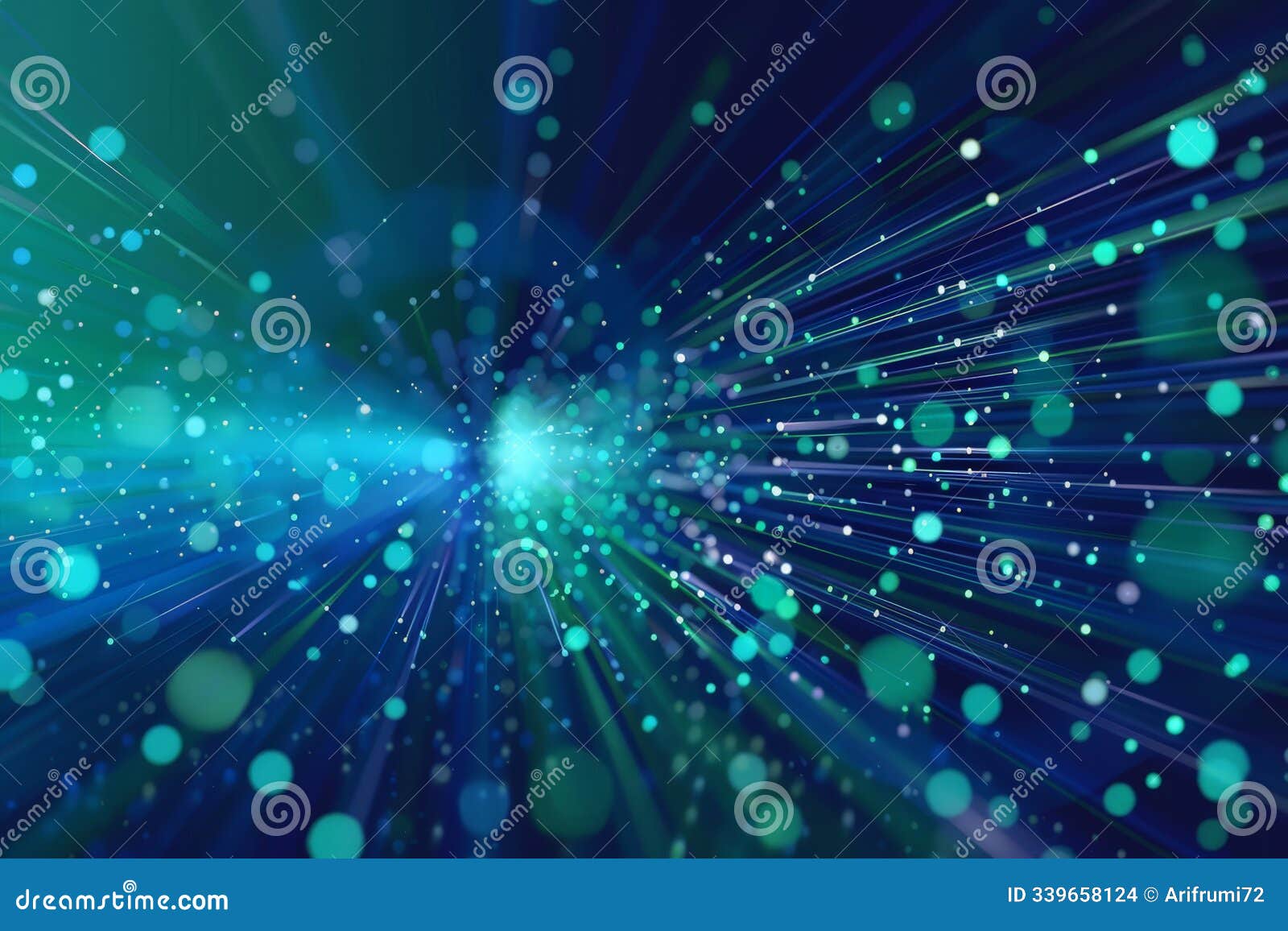 Digital Technology Speed Connect Blue Green Background, Innovation ...