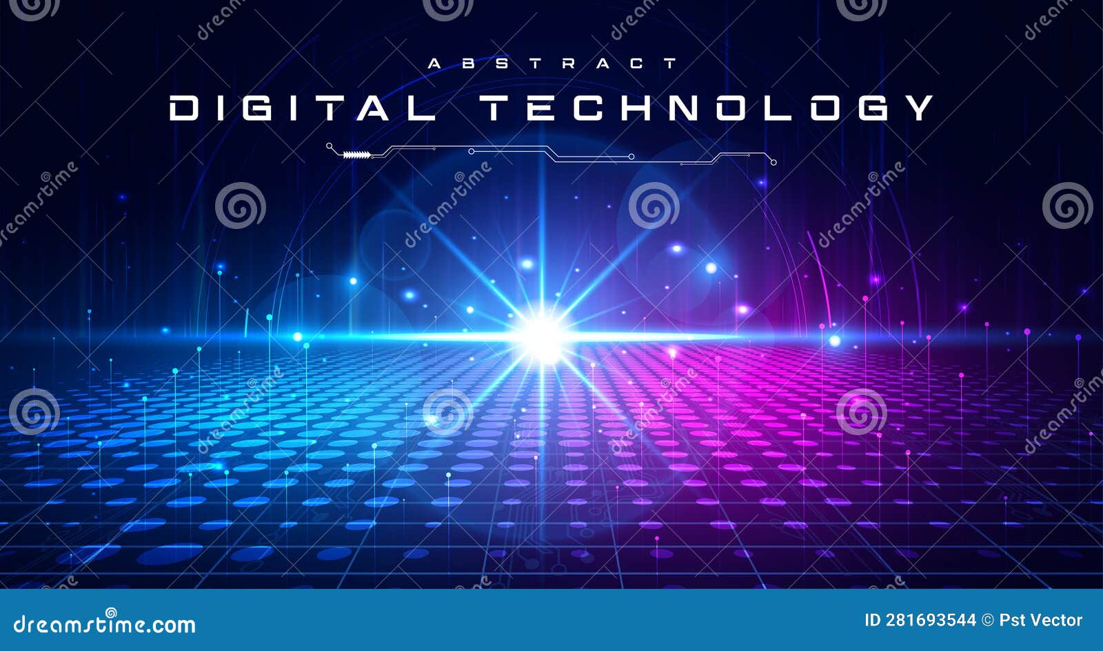 Digital Technology Speed Internet Network Connection Blue Purple ...