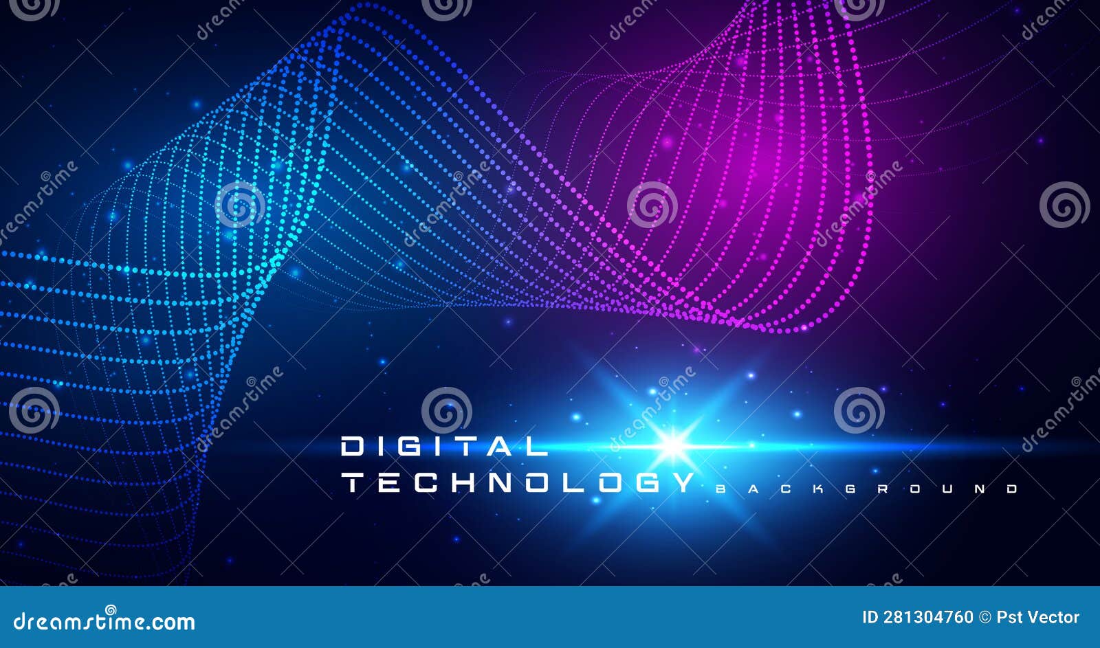 Digital Technology Speed Internet Network Connection Blue Purple ...