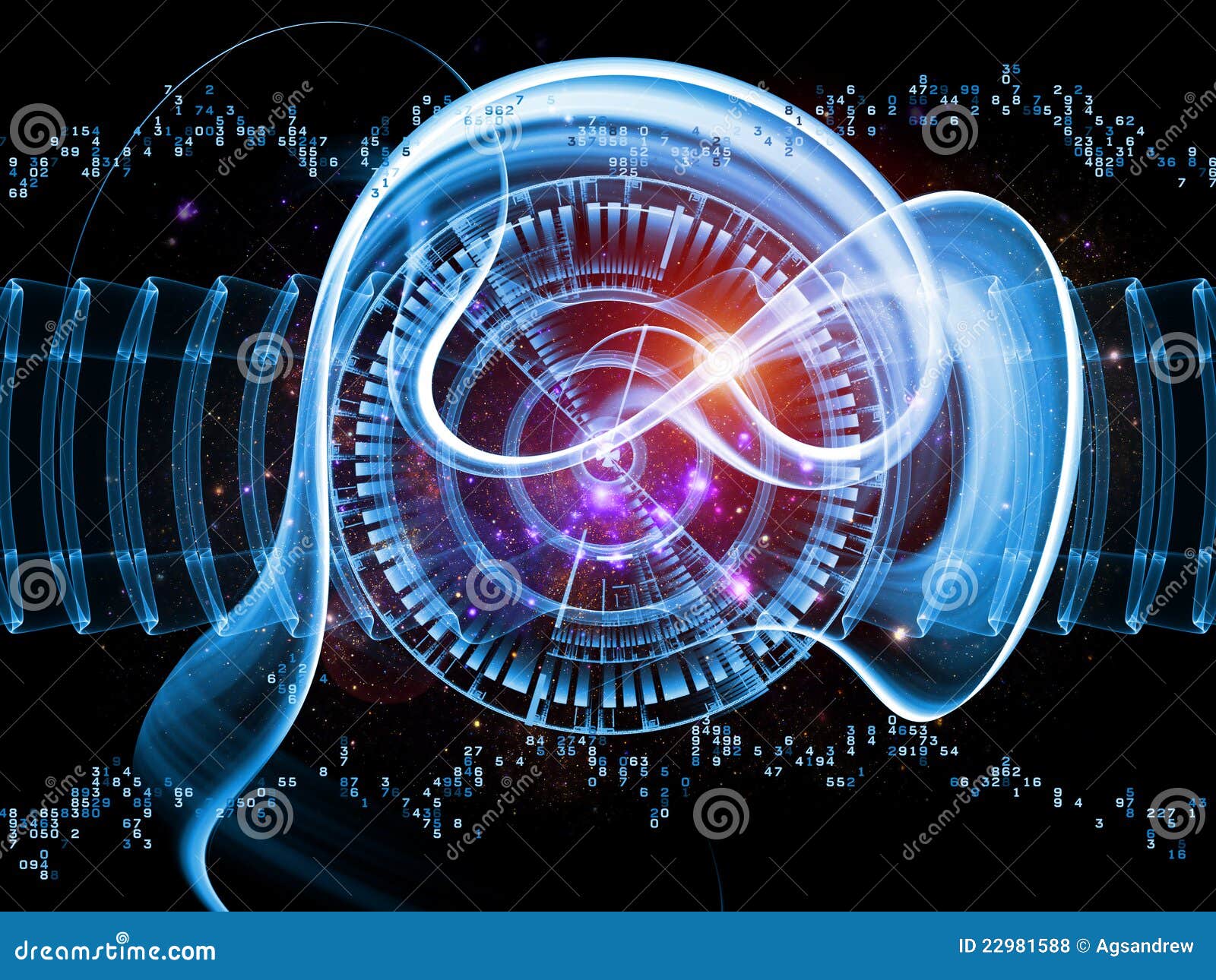 Digital Technology Swirls stock illustration. Illustration of ...