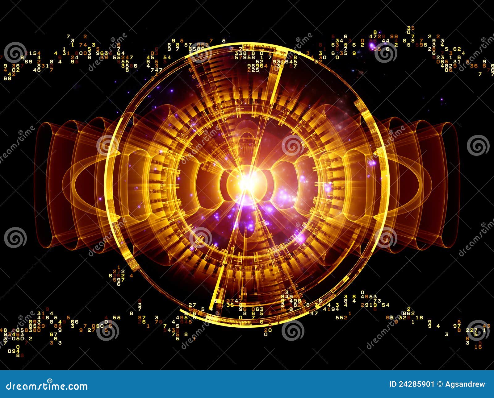Digital Technology Swirls stock illustration. Illustration of pattern ...