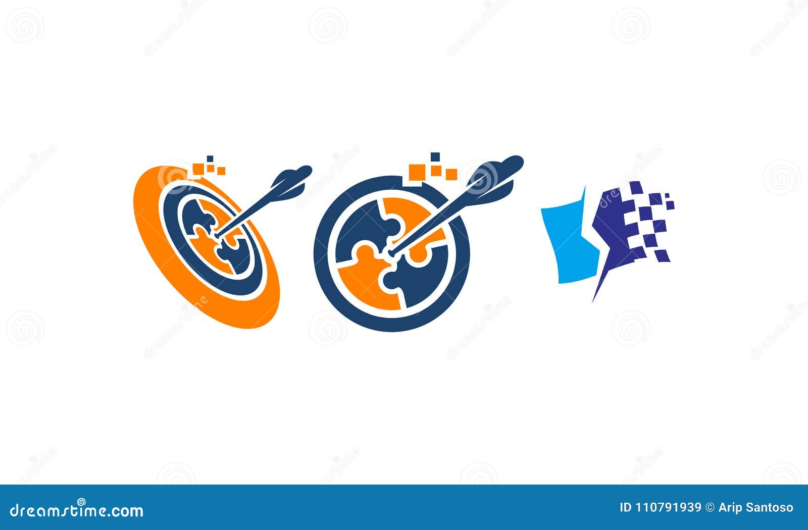 Digital Technology Target Set Stock Vector - Illustration of mission ...