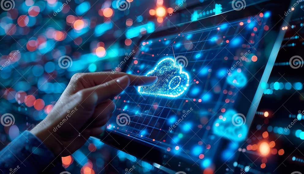 Digital Technology, Technical Cloud Support Customer Concept. Stock Illustration - Illustration ...