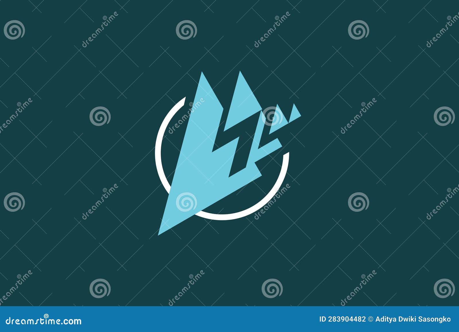 Digital Technology Triangle in Circle Logo Stock Vector - Illustration ...