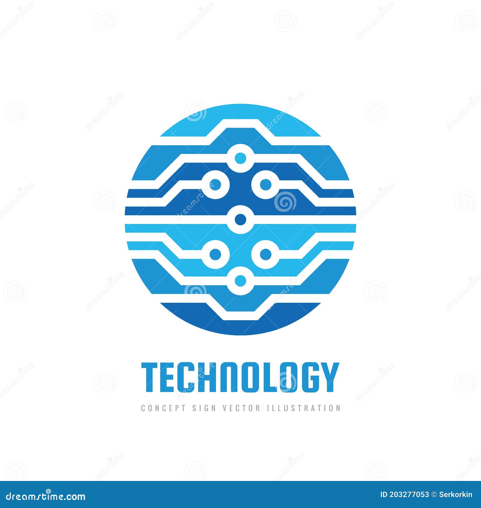 Digital Technology - Vector Logo Template for Corporate Identity. Data ...