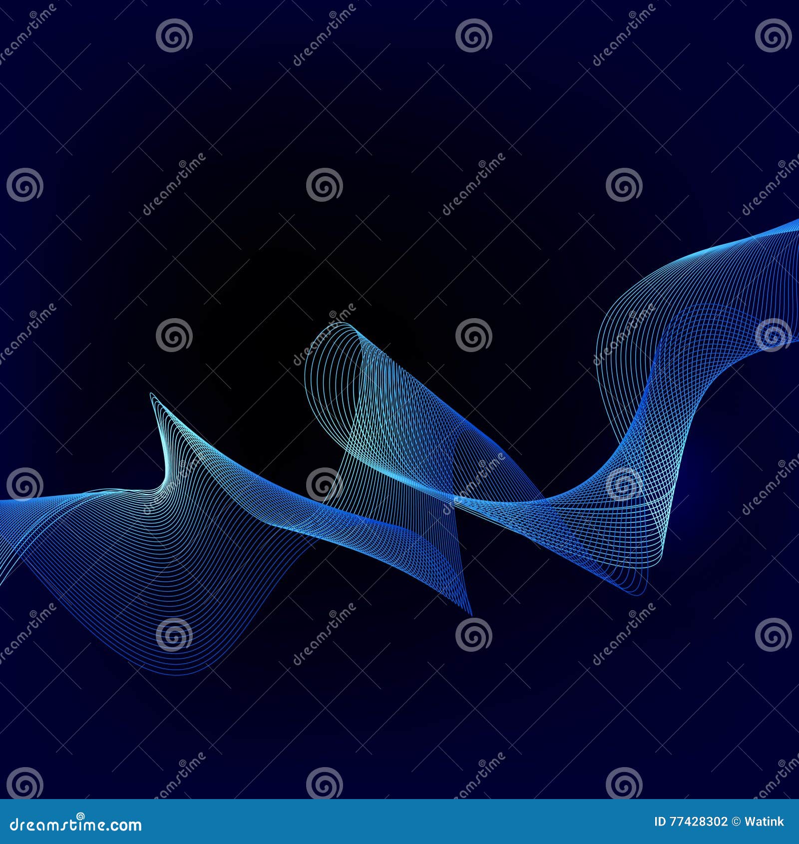 Digital Technology Wave Abstract Background Stock Illustration ...