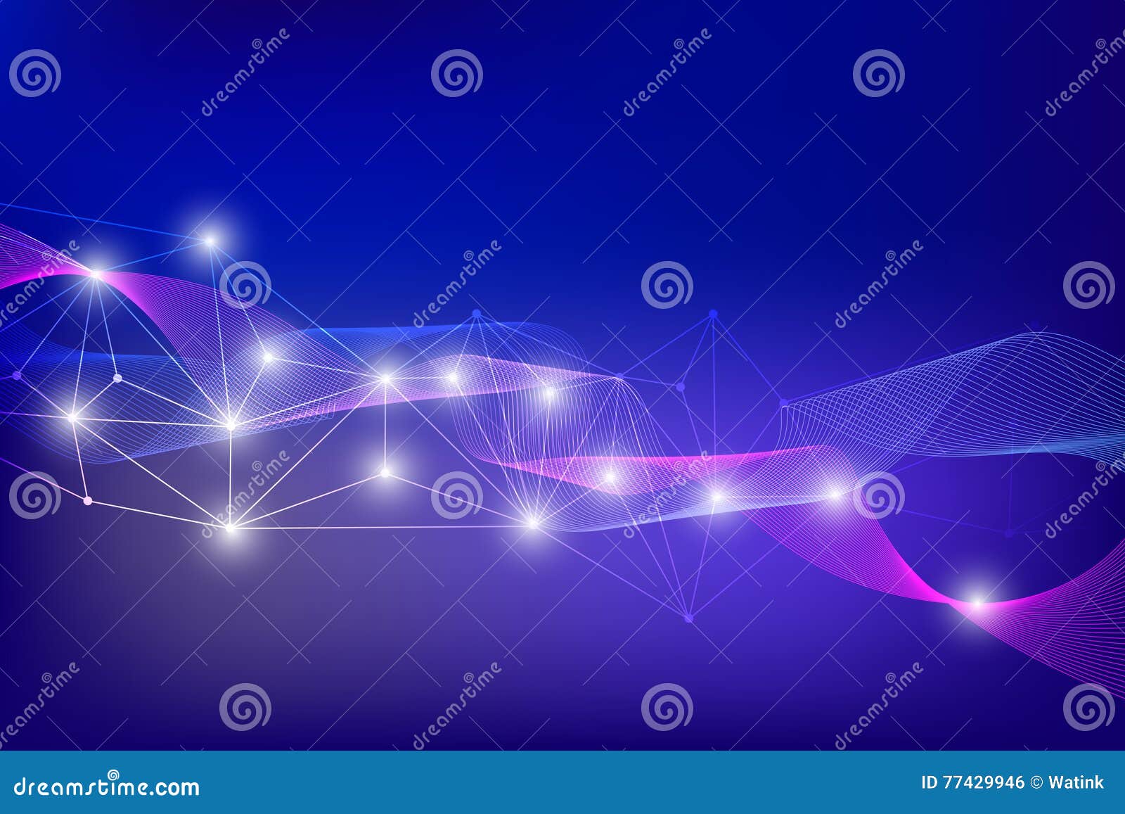 Digital Technology Wave Abstract Background Stock Illustration ...
