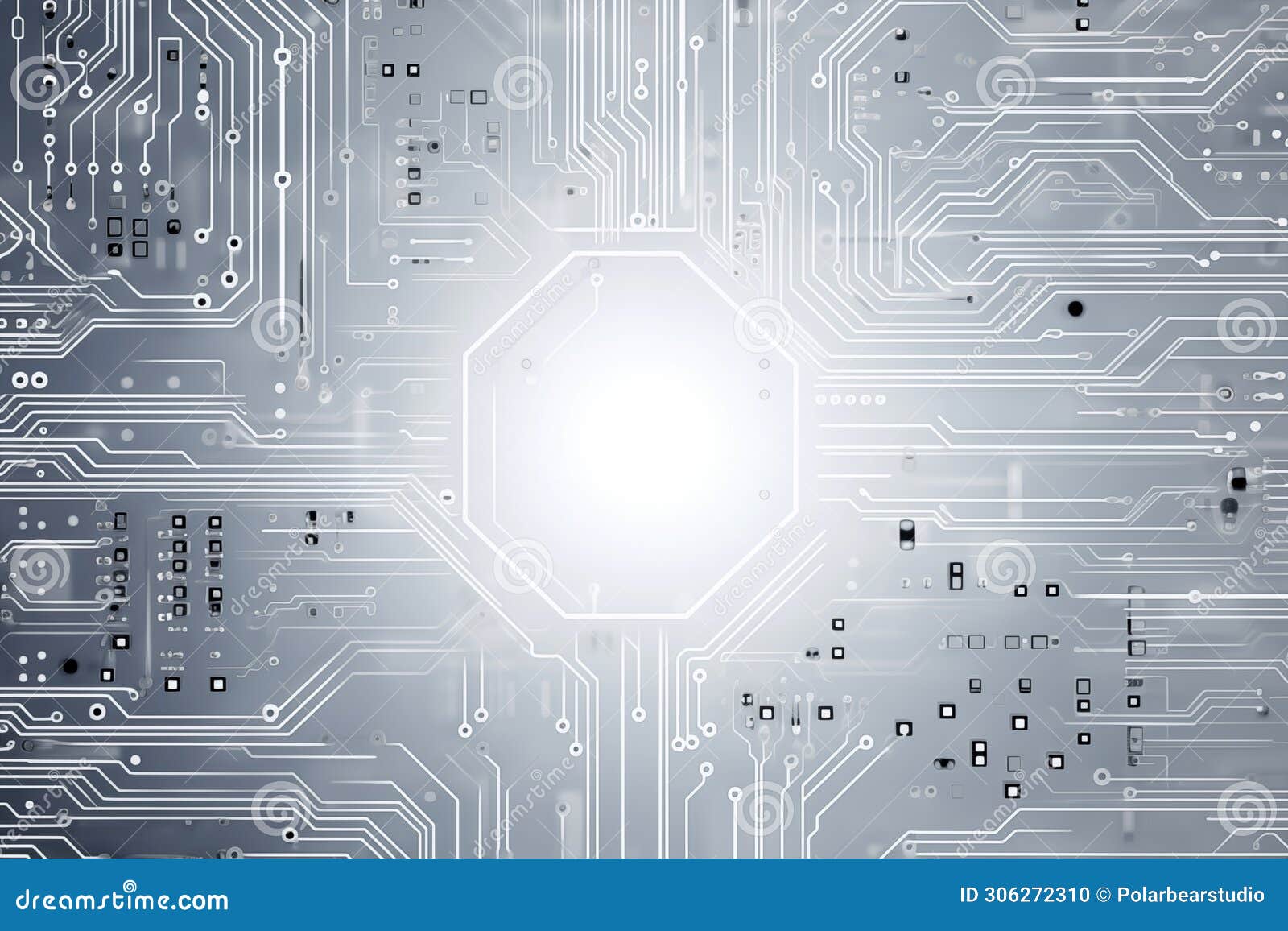 Digital Technology White and Silver Abstract Background Concept with ...