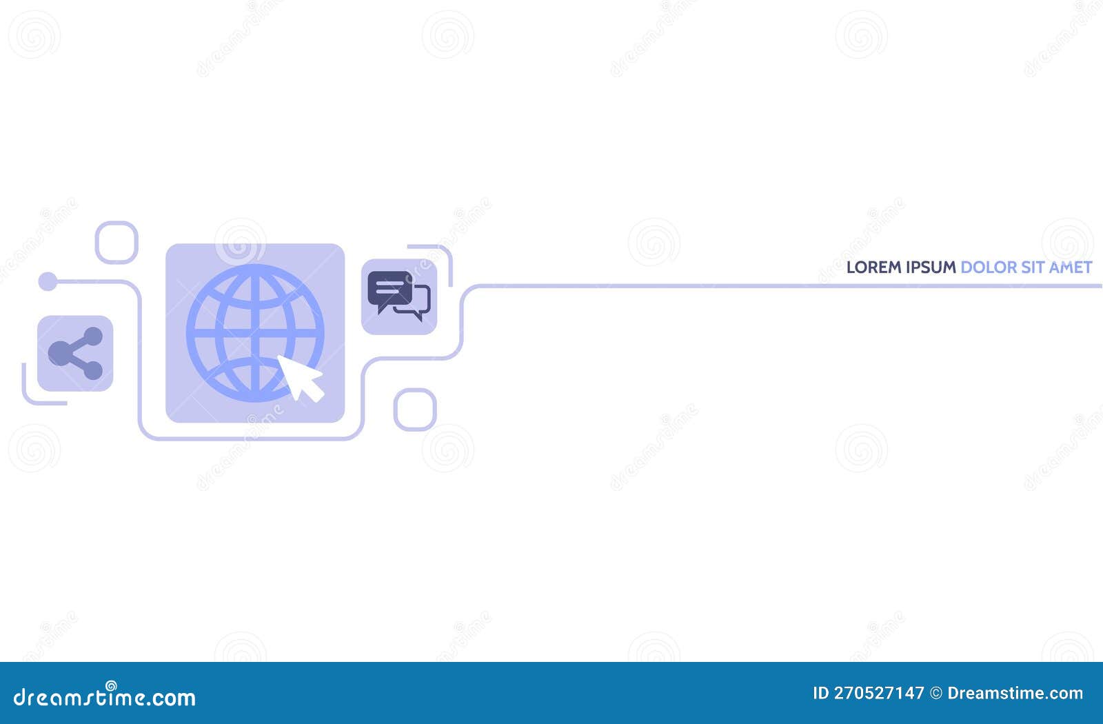 Digital Technology, Working Process Border, Banner Vector Illustration ...