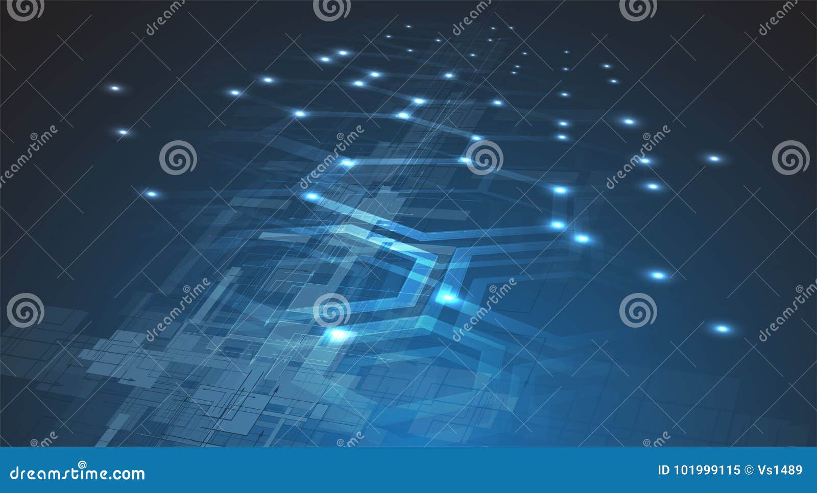 Digital Technology World. Business Virtual Concept. Vector Background ...