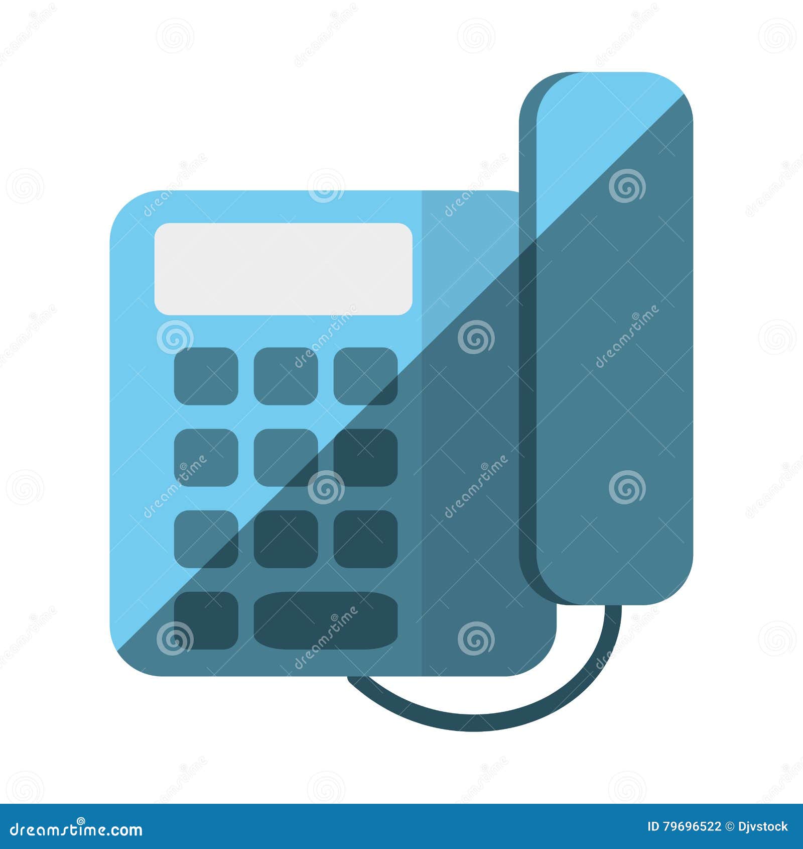 Digital Telephone Isolated Icon Stock Vector - Illustration of graphic ...