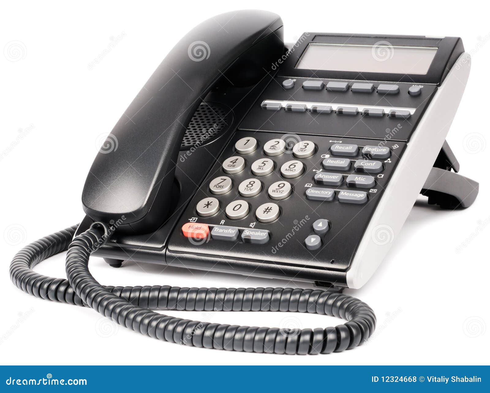 Digital Telephone Over White Stock Photo - Image of phone, isolated ...
