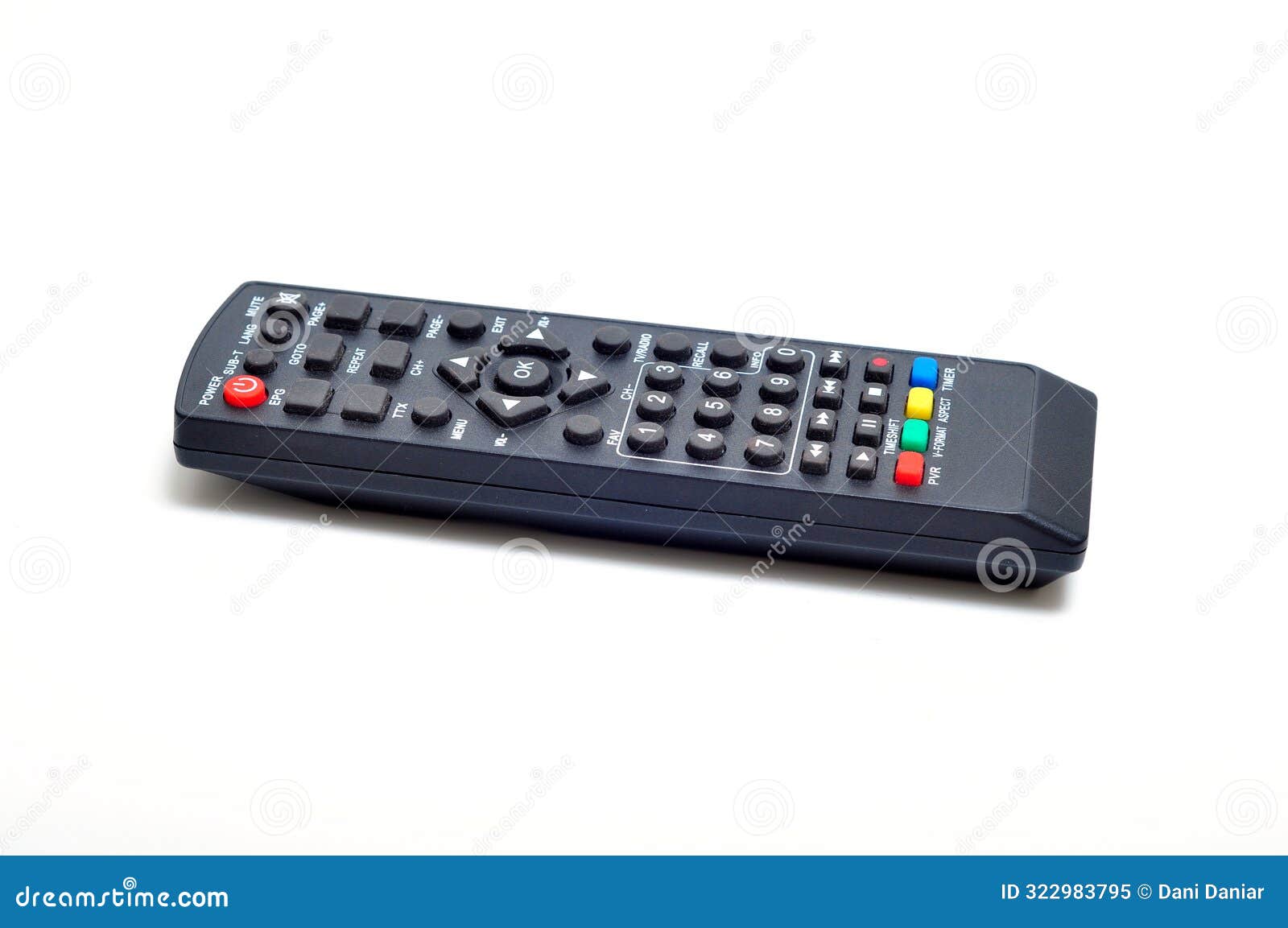 Digital Television Remote Isolated on White Background Stock Image ...