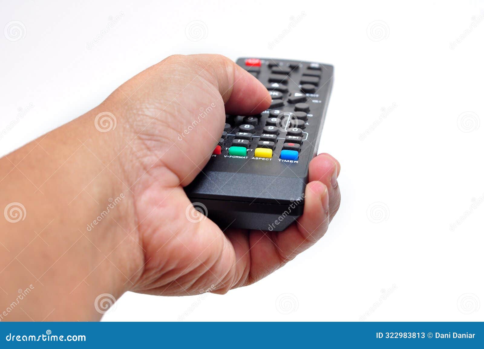 Digital Television Remote Isolated on White Background Stock Image ...