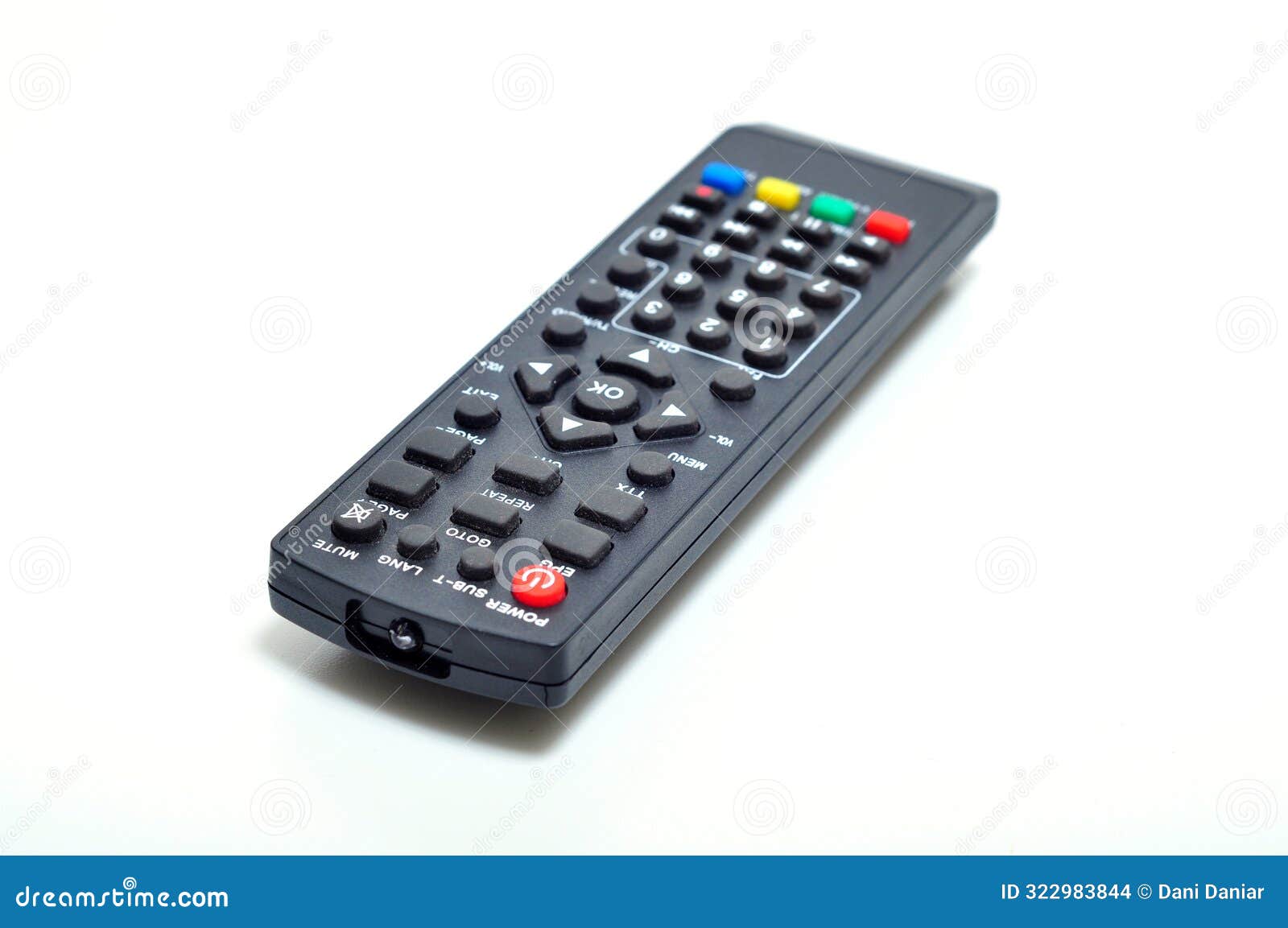 Digital Television Remote Isolated on White Background Stock Photo ...