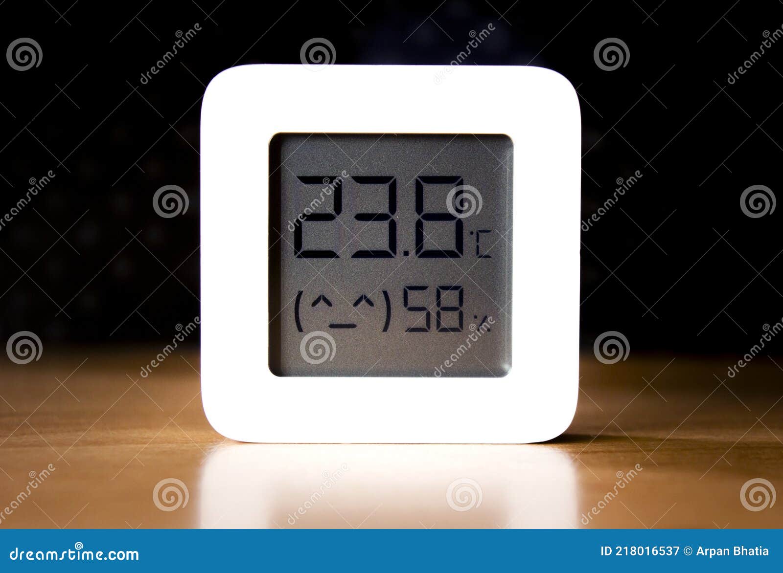 Digital Temperature and Humidity Reading Sensor Device Isolated on a ...