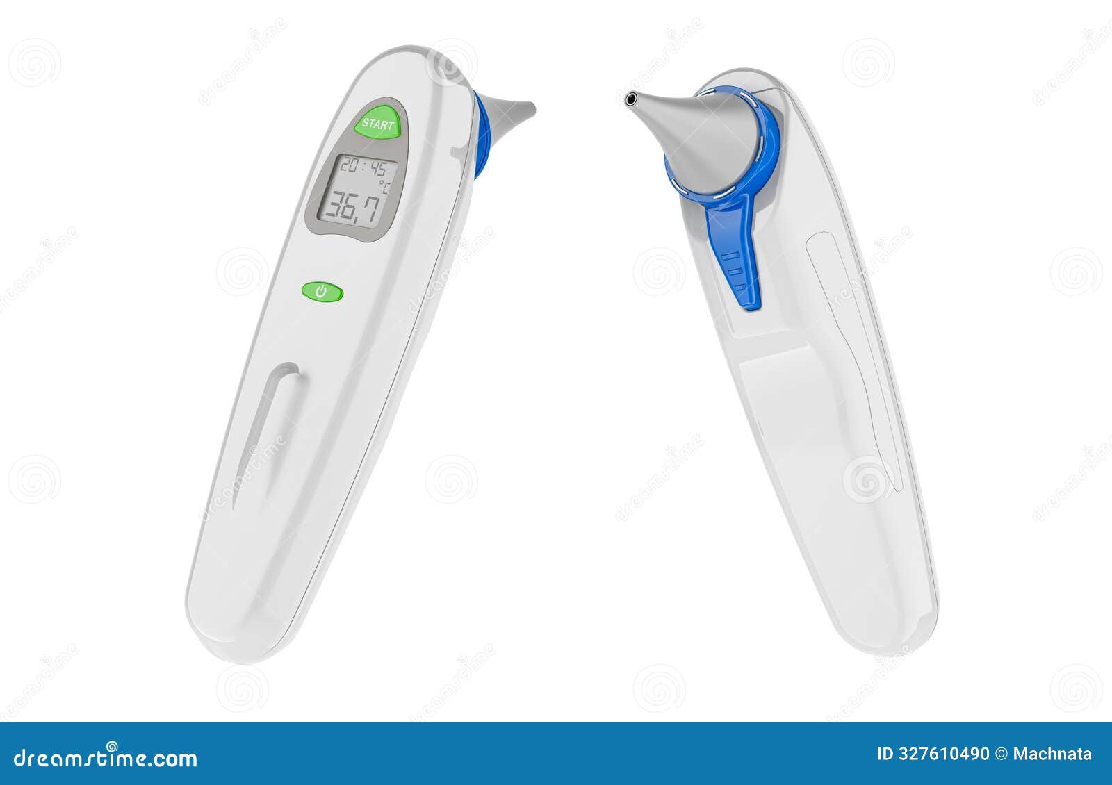 Forehead Infrared Thermometer Sign. Body Temperature Control. Isolated ...