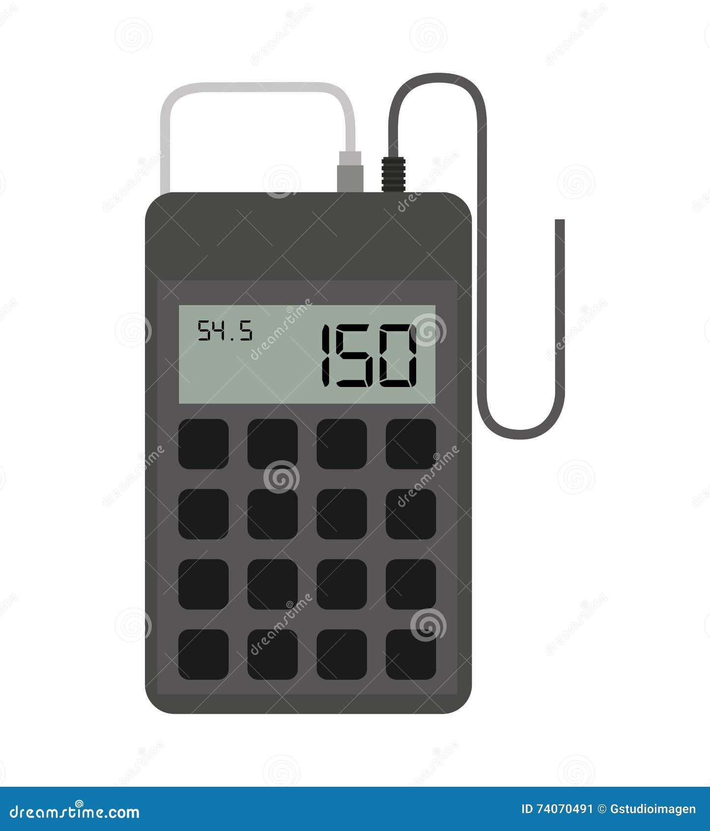 Digital Tester Isolated Icon Design Stock Illustration - Illustration ...