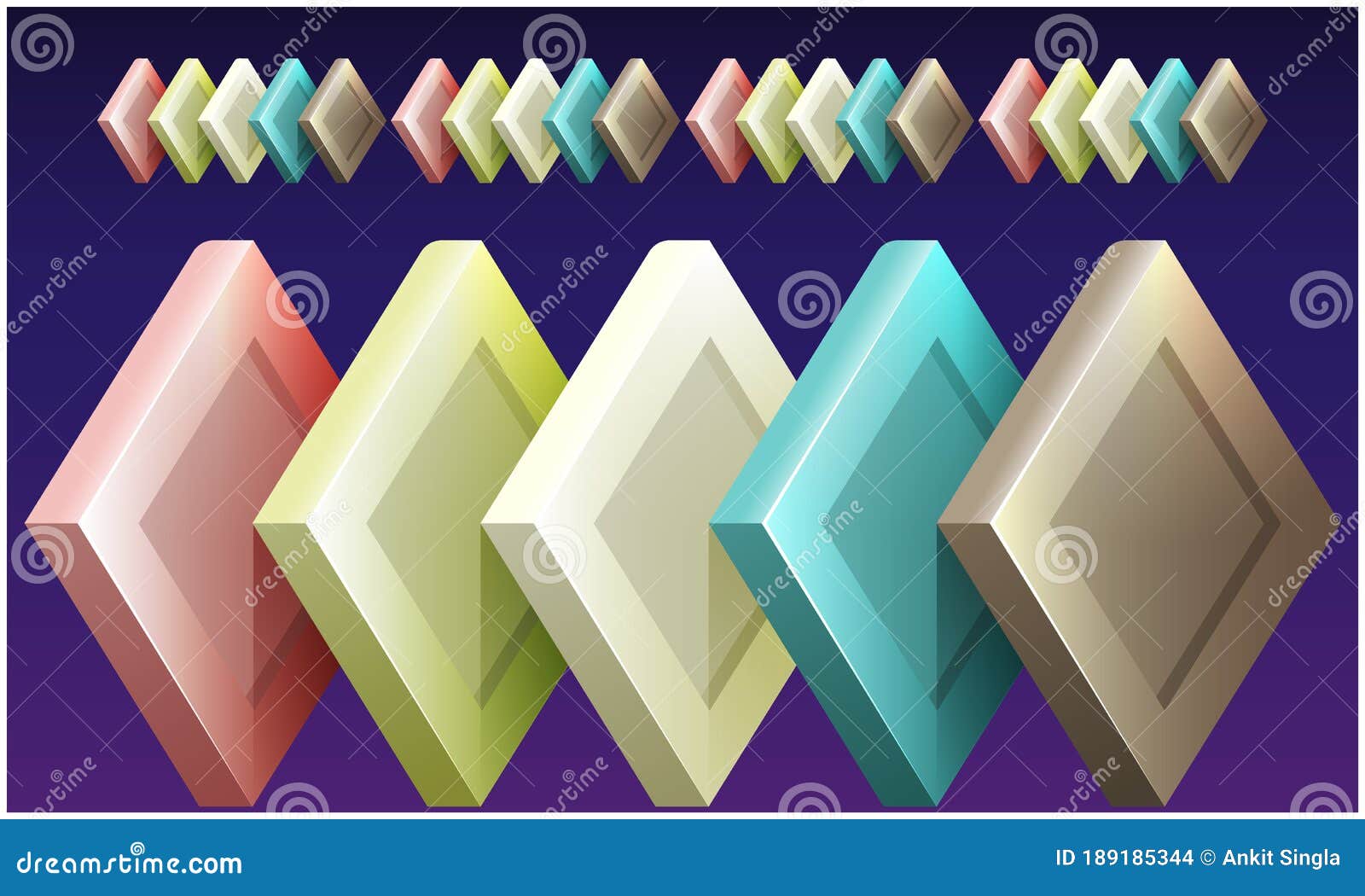 Digital Textile Design Of Diamond Boxes On Abstract Background Vector ...